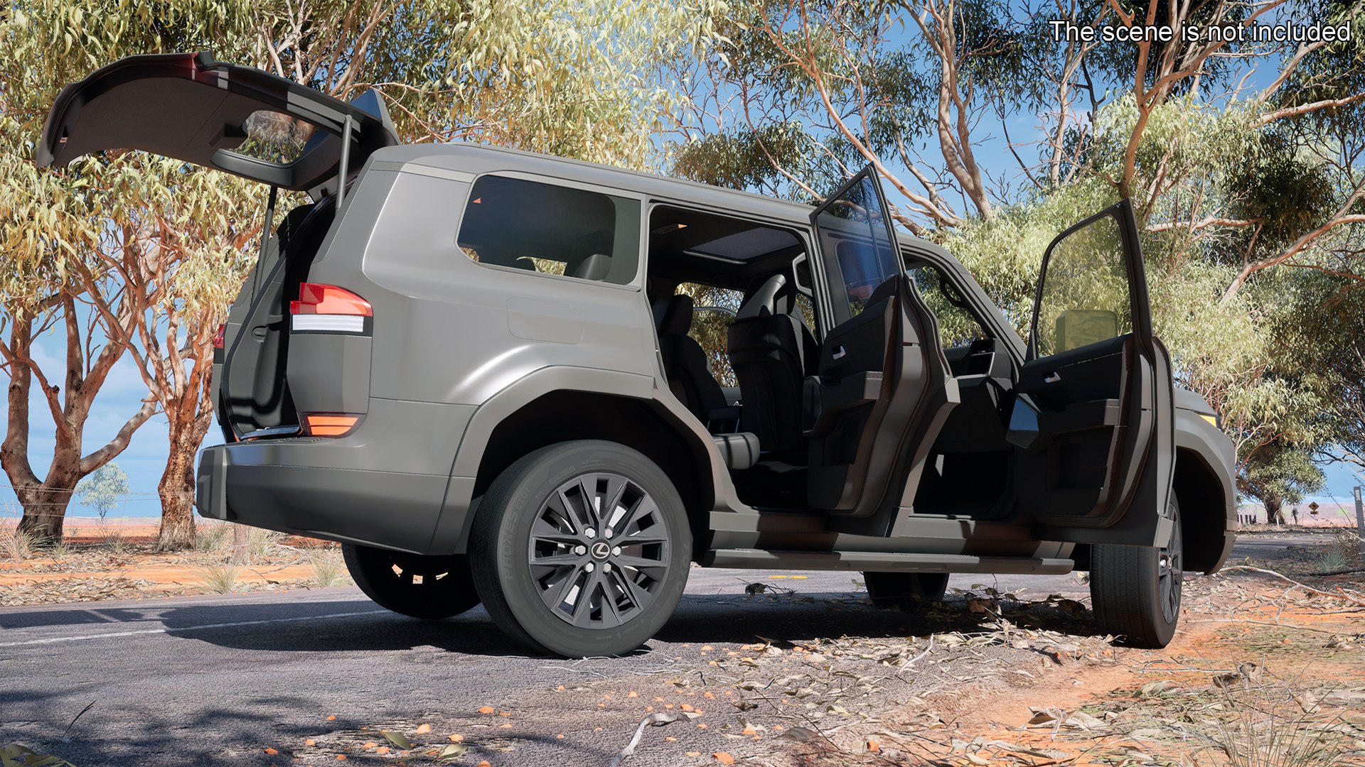 Lexus GX 550 Premium 2024 Gray Rigged for Cinema 4D 3D model ...