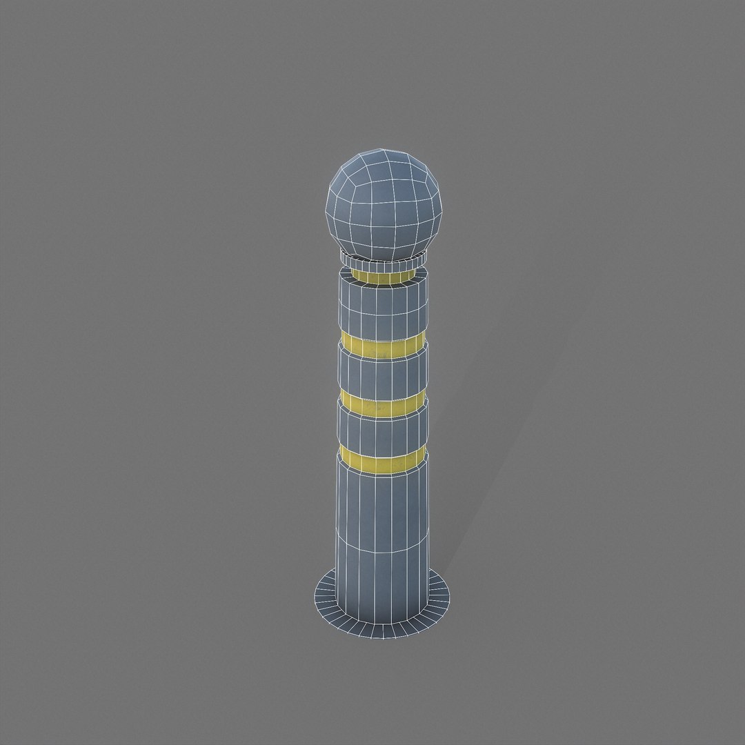 Bollard Low Poly 3D Model - TurboSquid 1937401