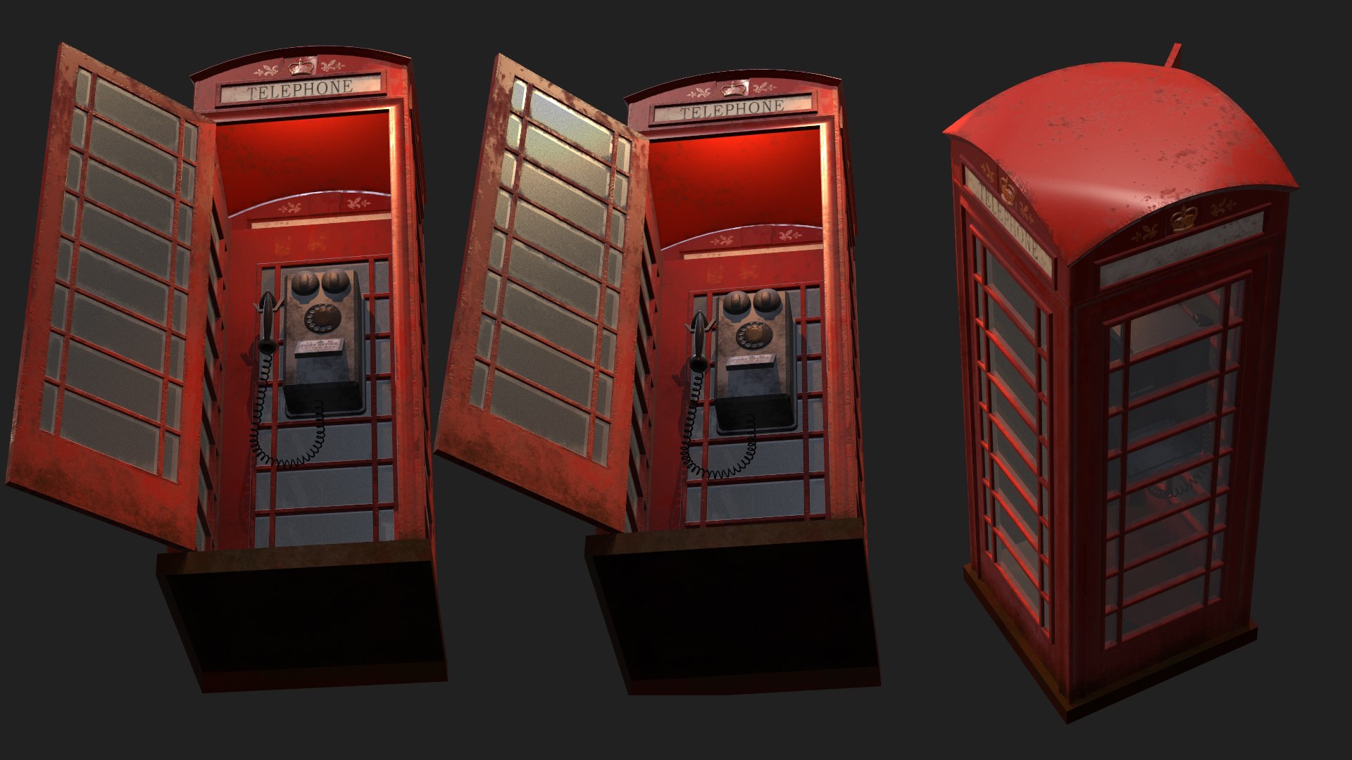 3D London Telephone Booth 3D Model Model - TurboSquid 2012531