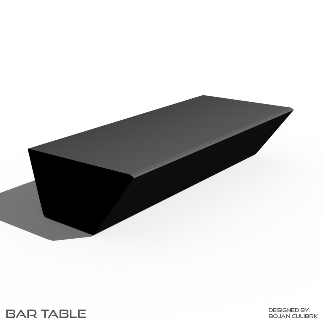 Bar Table 3d Model