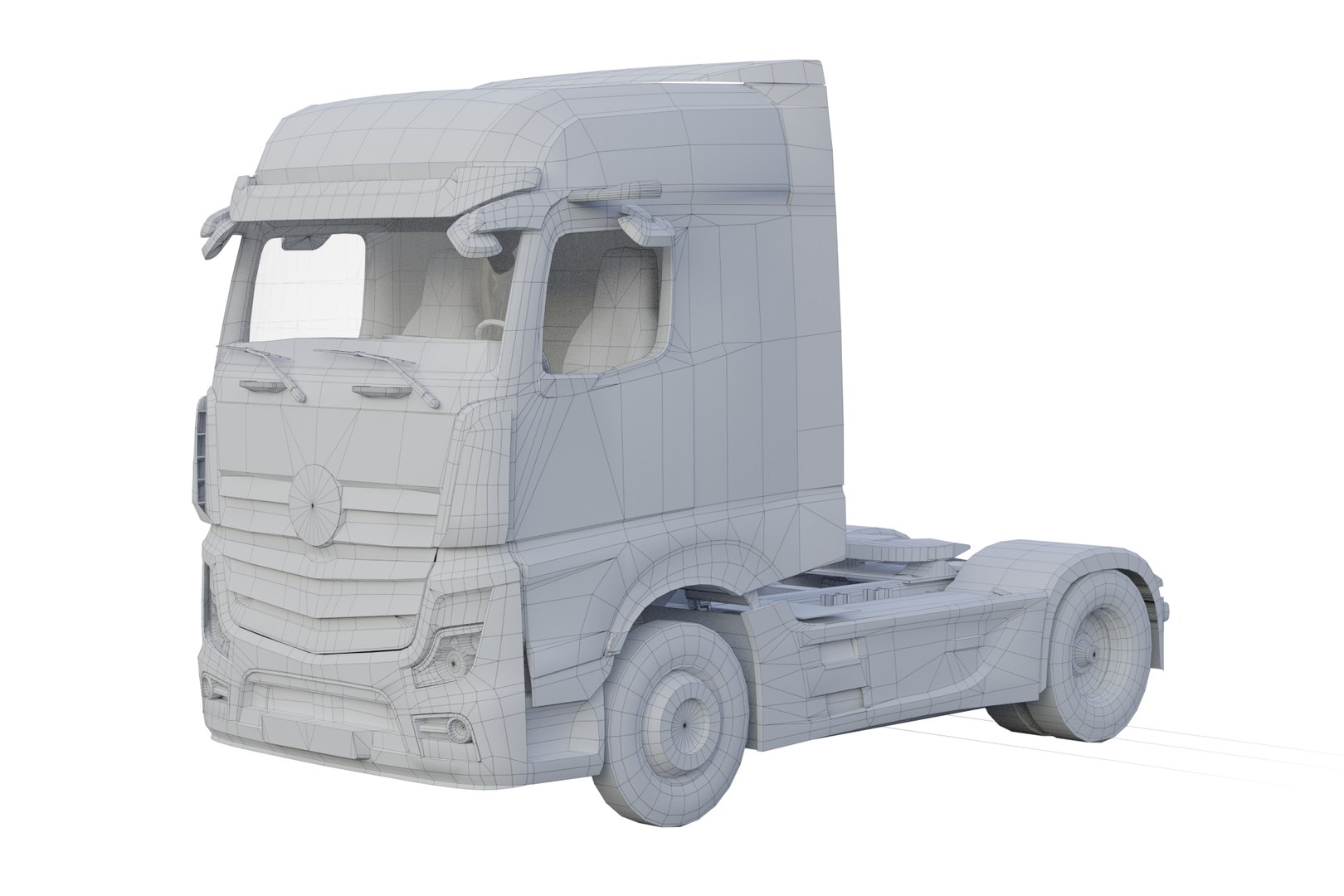 Mercedes-Benz Actros 2020 Lowpoly 3D Model - TurboSquid 2103548