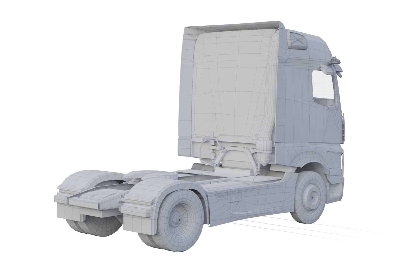 Mercedes-Benz Actros 2020 Lowpoly 3D Model - TurboSquid 2103548