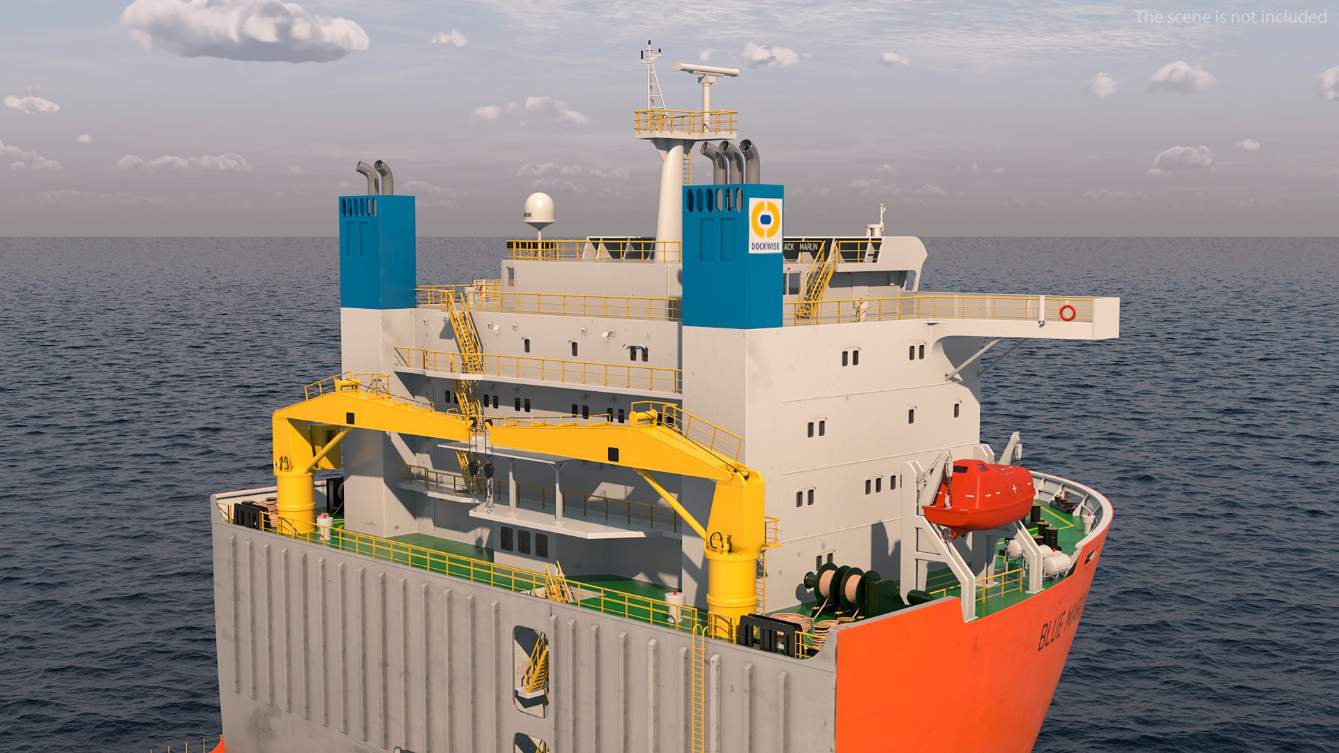 3D Blue Marlin Heavy Lift Vessel Rigged - TurboSquid 2304682