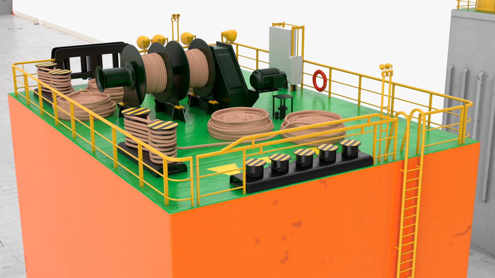 3D Blue Marlin Heavy Lift Vessel Rigged - TurboSquid 2304682