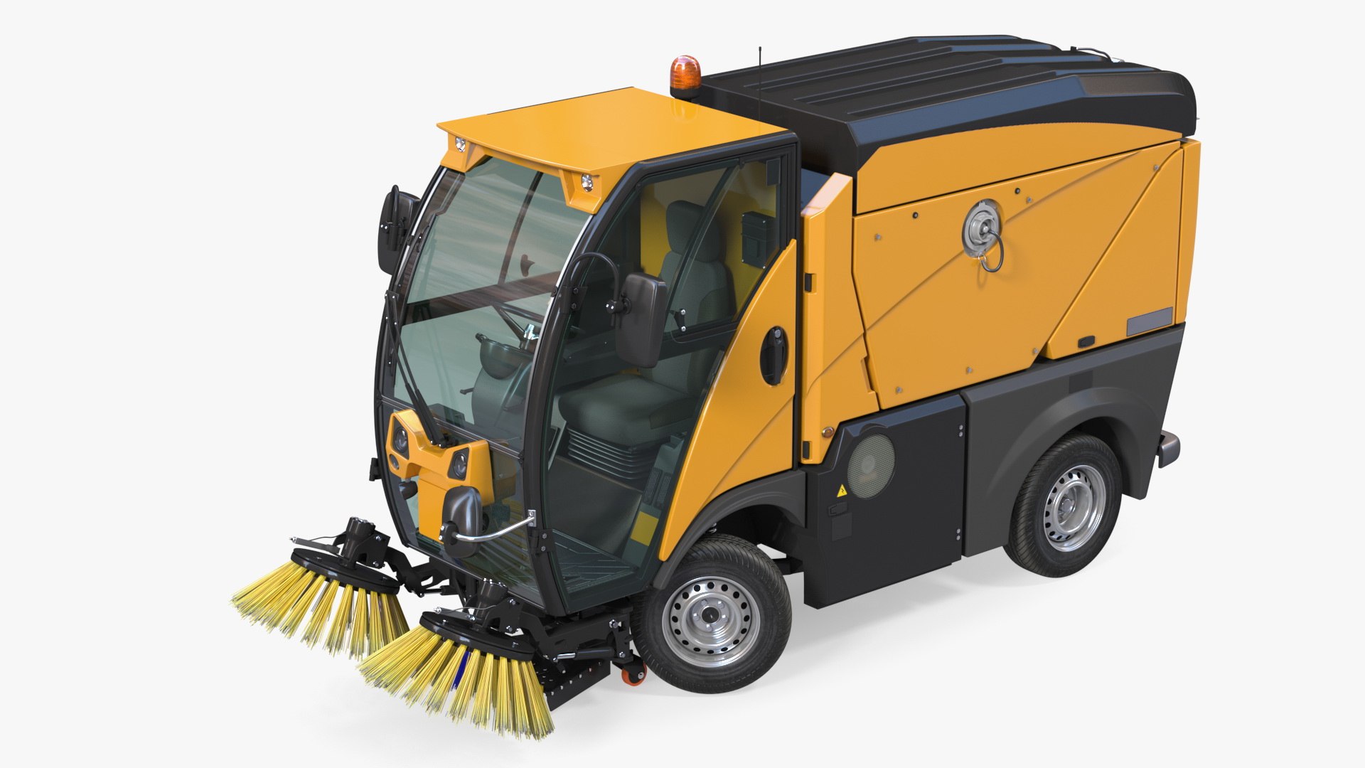 3D Compact Road Sweeper Rigged - TurboSquid 1571933