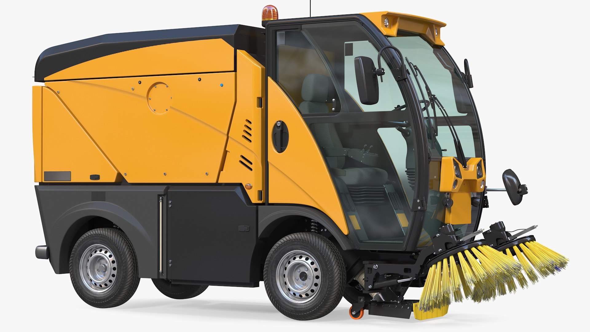3D Compact Road Sweeper Rigged - TurboSquid 1571933