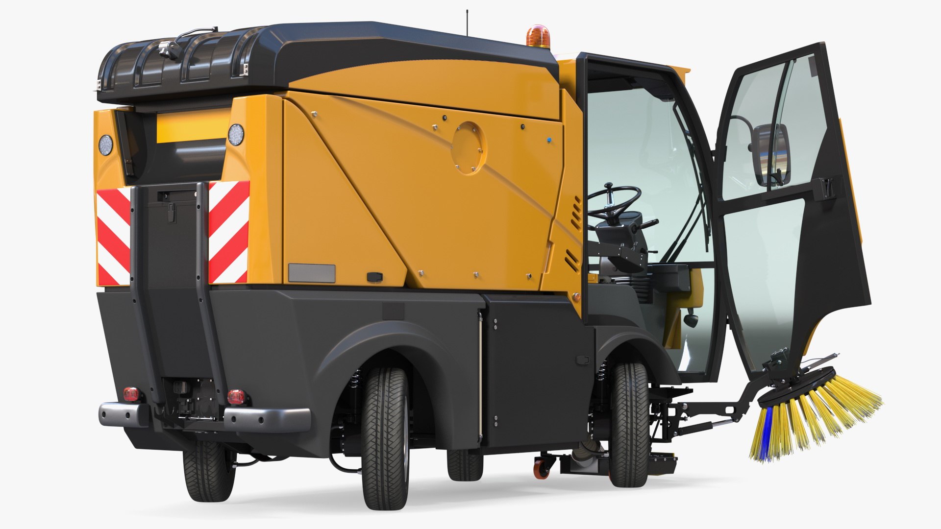 3D Compact Road Sweeper Rigged - TurboSquid 1571933