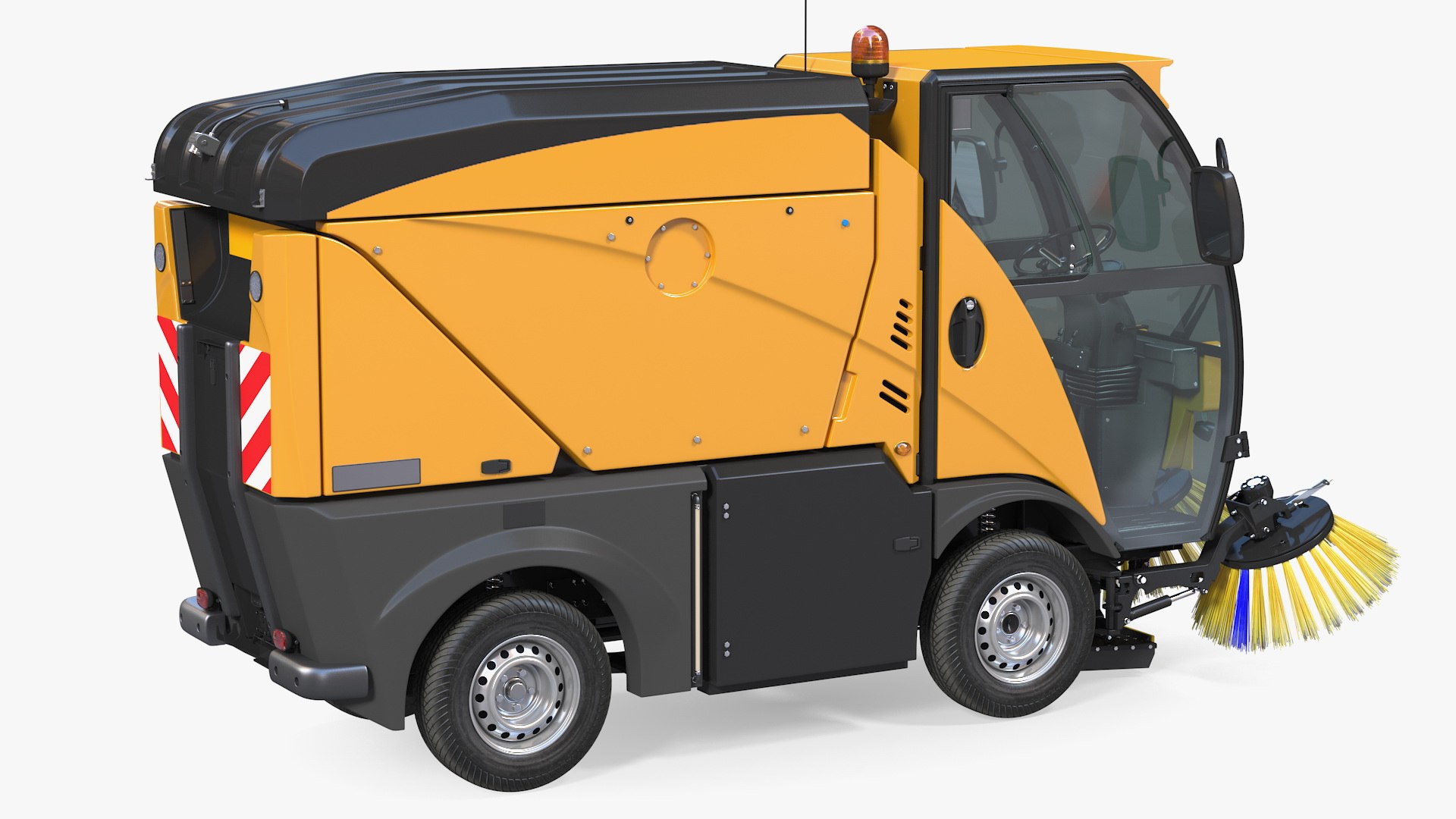 3D Compact Road Sweeper Rigged - TurboSquid 1571933