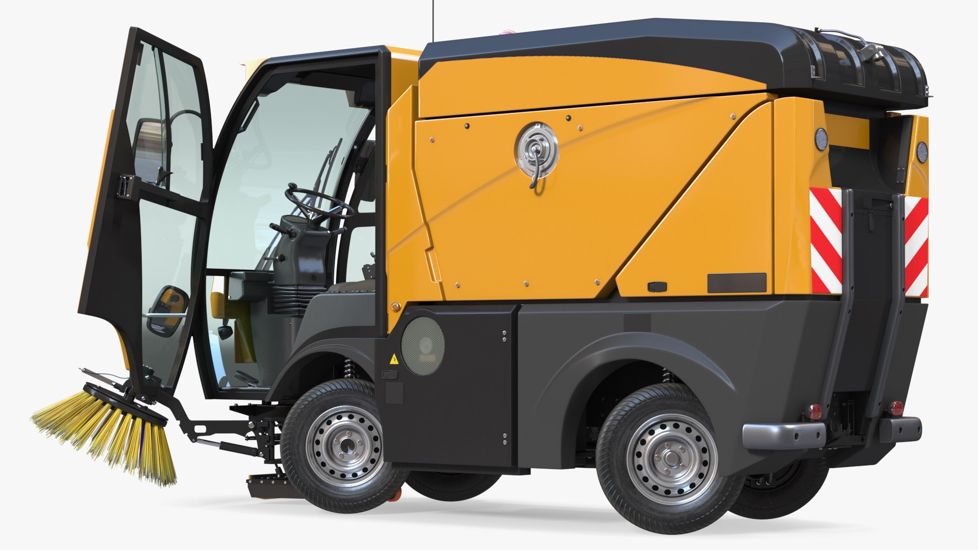 3D Compact Road Sweeper Rigged - TurboSquid 1571933