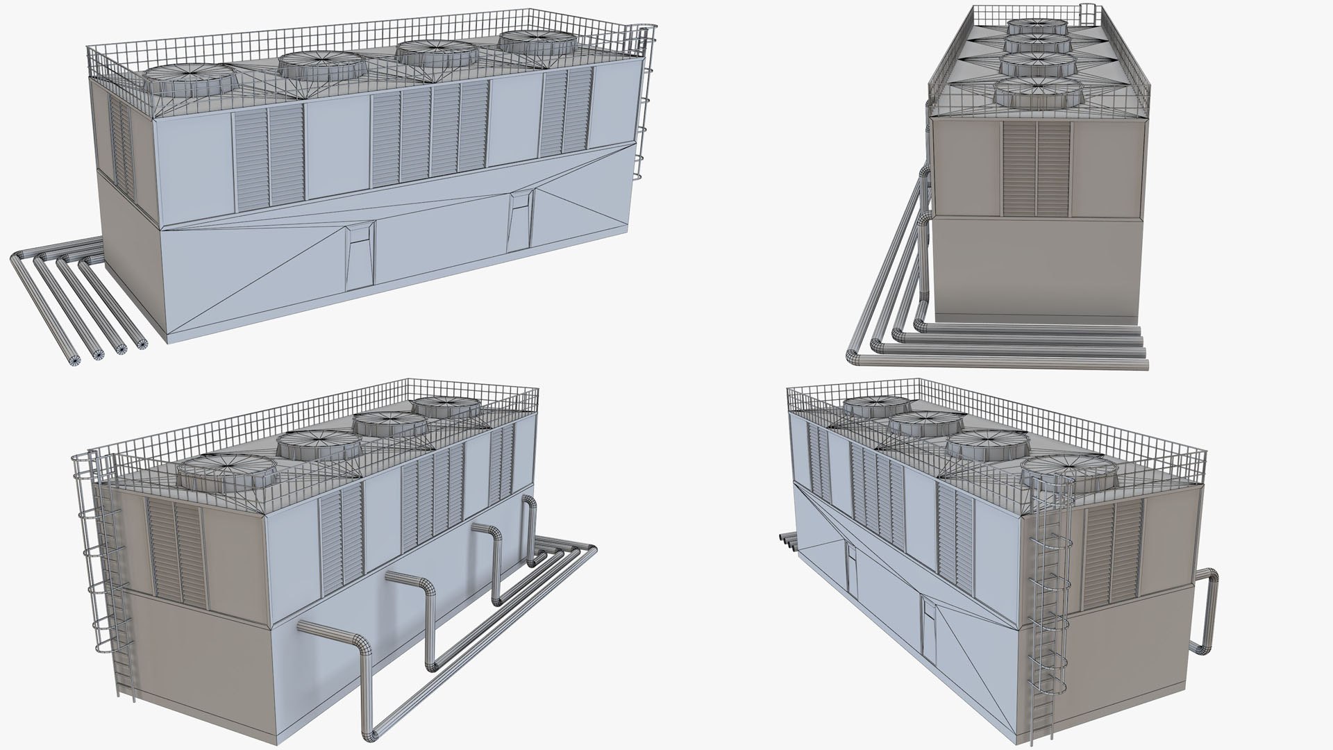 Industrial Cooling Tower 1 3D Model - TurboSquid 1541440