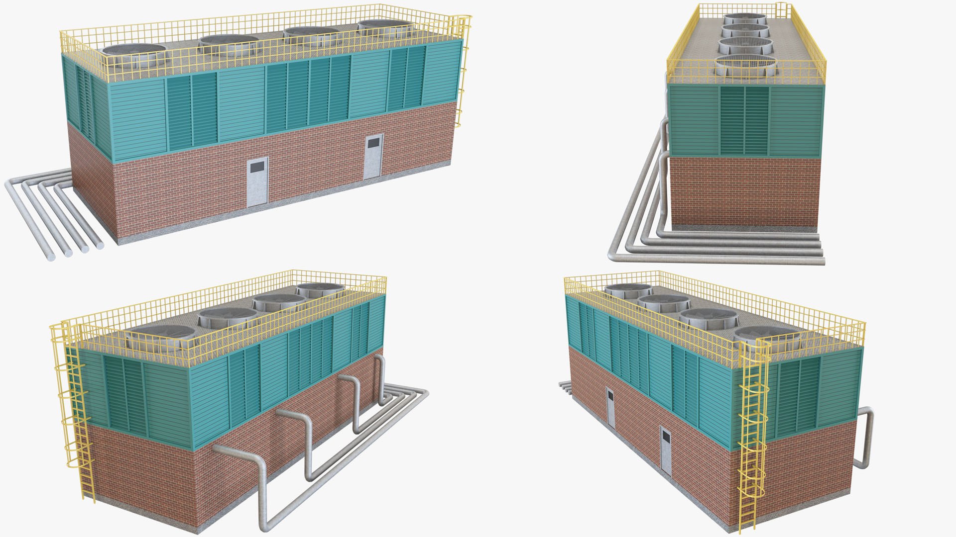 Industrial Cooling Tower 1 3D Model - TurboSquid 1541440