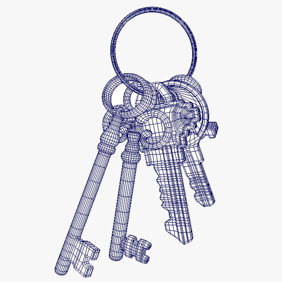 3d model keys ring