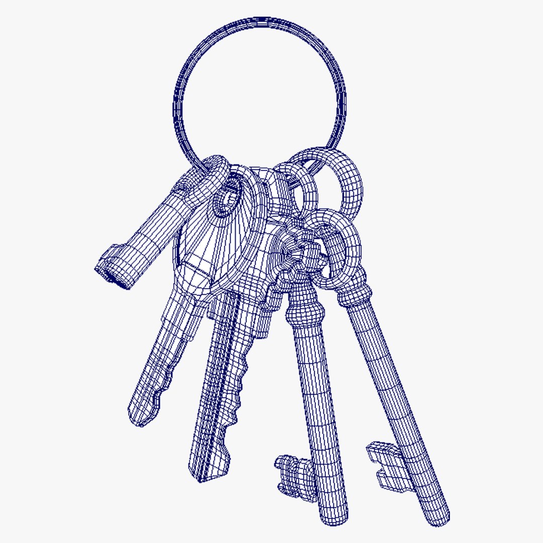 3d model keys ring