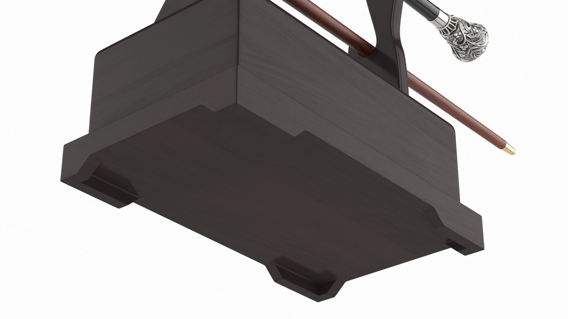 3D Model Collector Cane Pair With Wooden Rack - TurboSquid 2399470