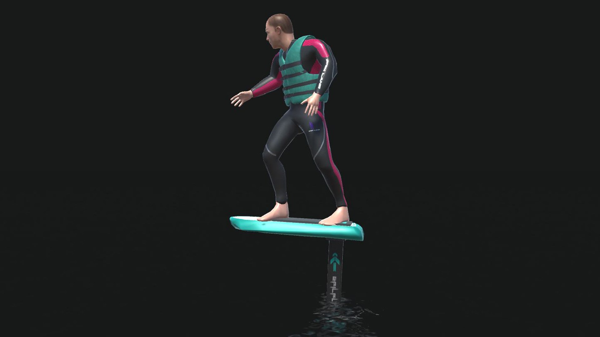 3D Foil Surf Board Animations - TurboSquid 1931698