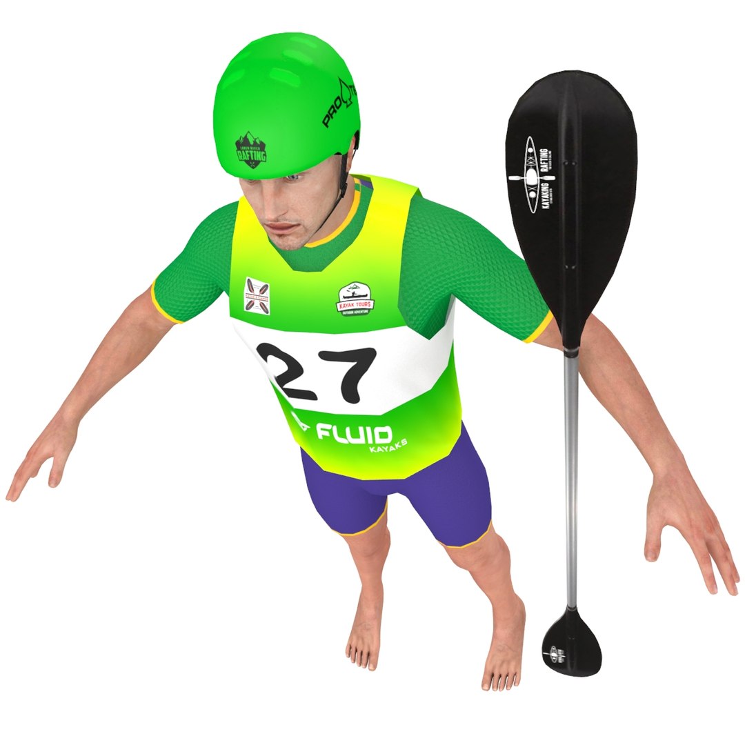 Athlete Paddle 3D Model - TurboSquid 1306213