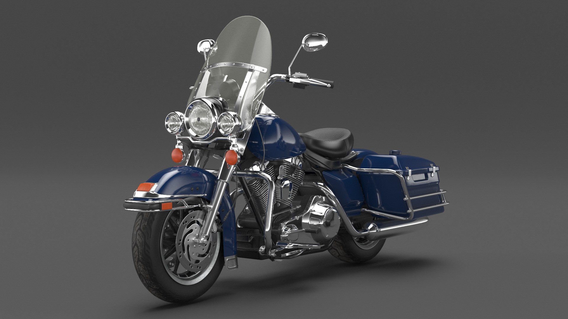 Classic Road Motorcycle Blue 3D - TurboSquid 2325196