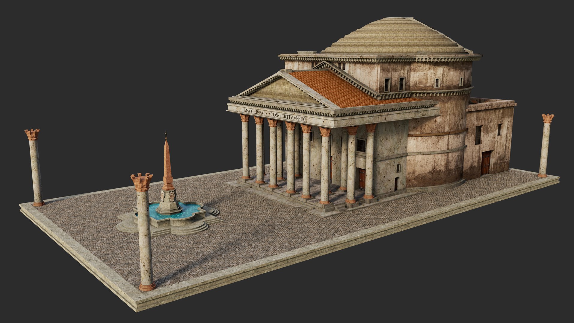 3D Pantheon Rome - TurboSquid 2396840