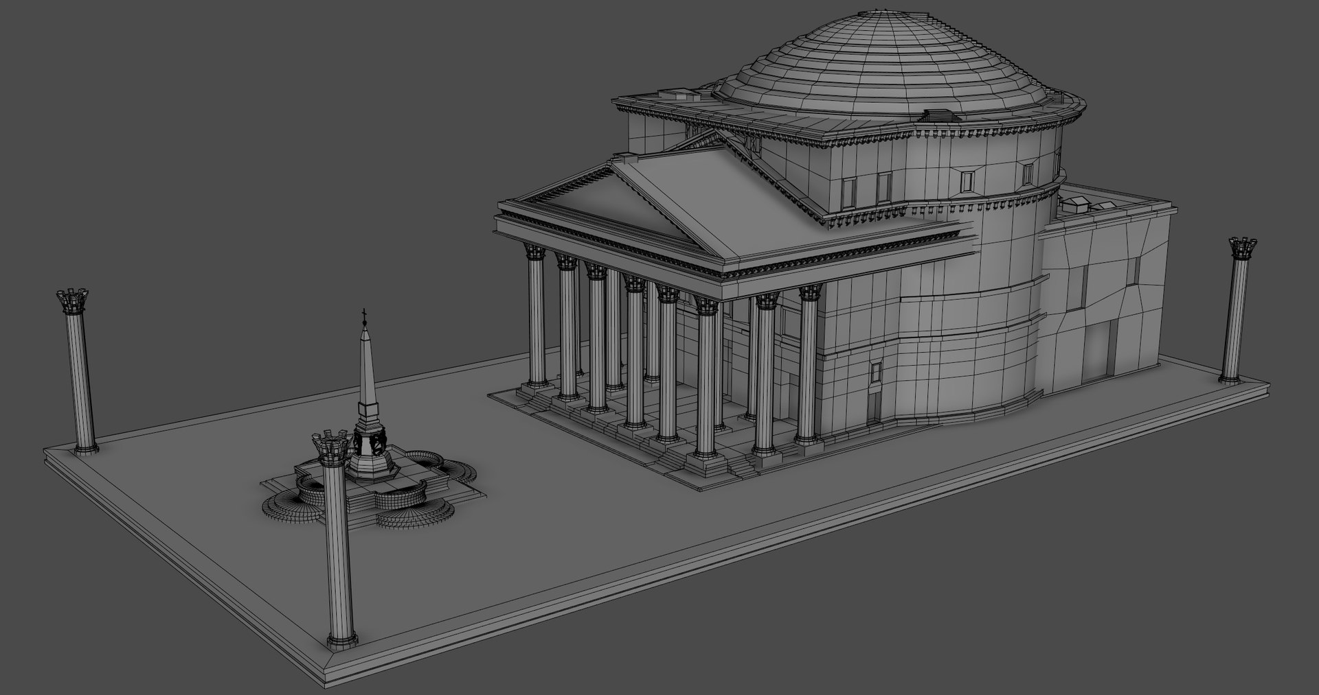 3D Pantheon Rome - TurboSquid 2396840
