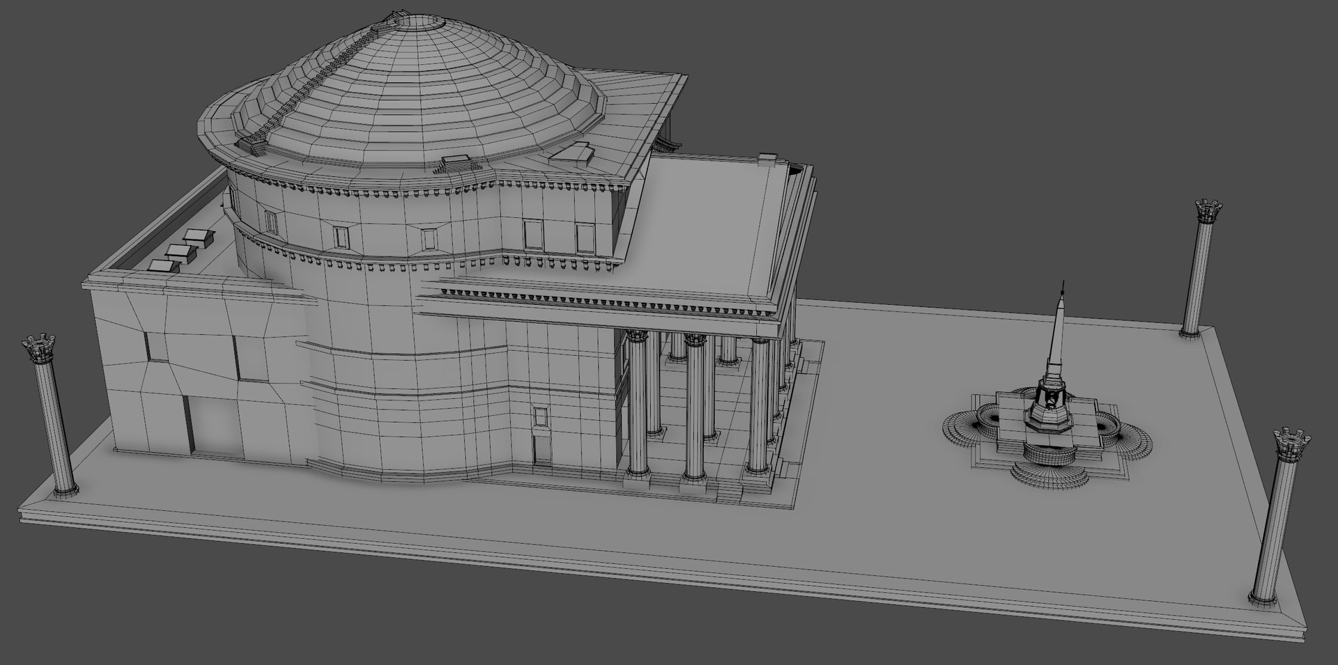 3D Pantheon Rome - TurboSquid 2396840