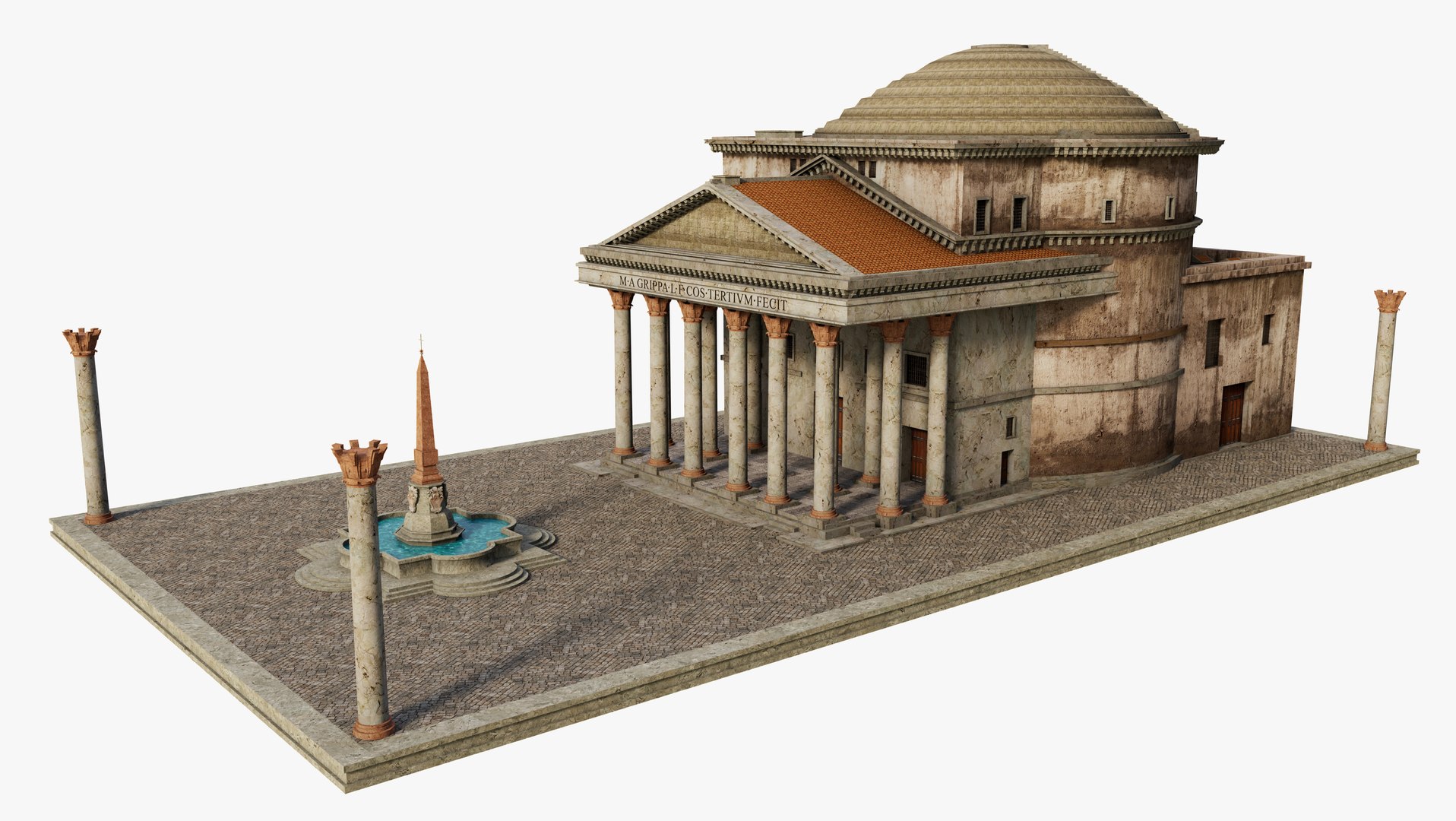 3D Pantheon Rome - TurboSquid 2396840