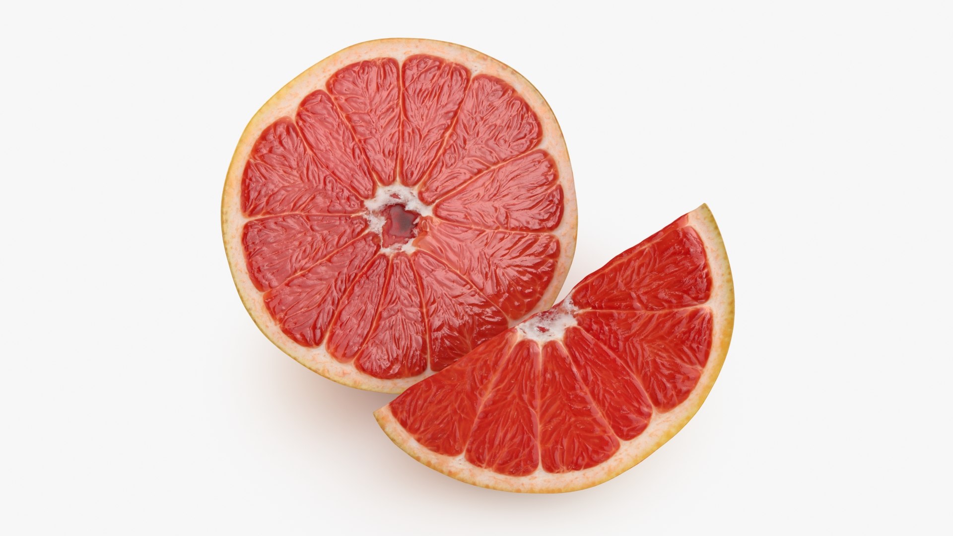 3D Grapefruit Half Slice Model - TurboSquid 2216079