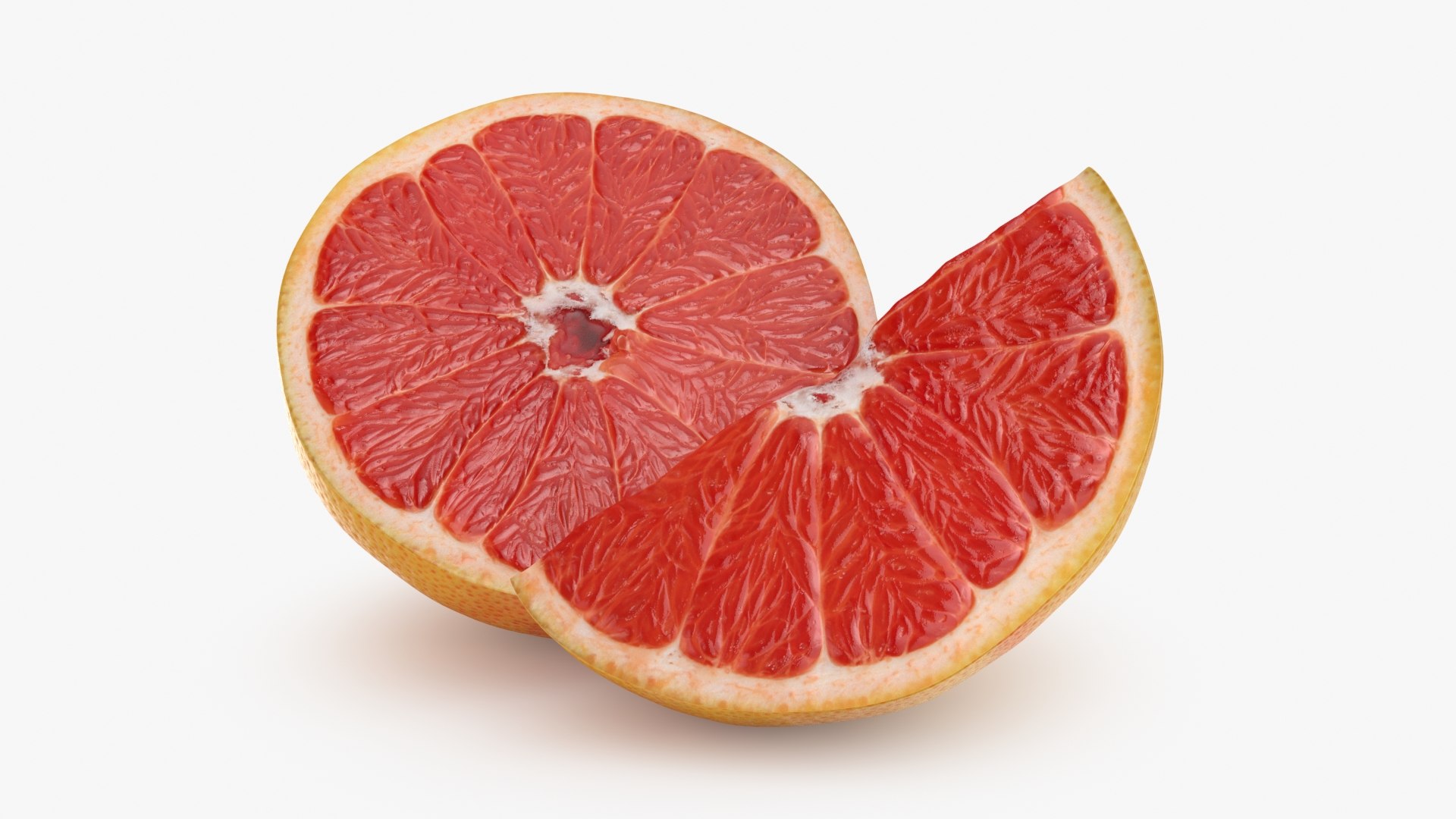 3D Grapefruit Half Slice Model - TurboSquid 2216079