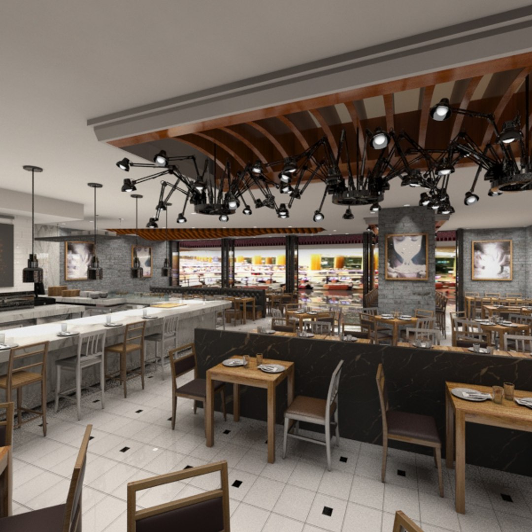 Restaurant Pizza 3d Model