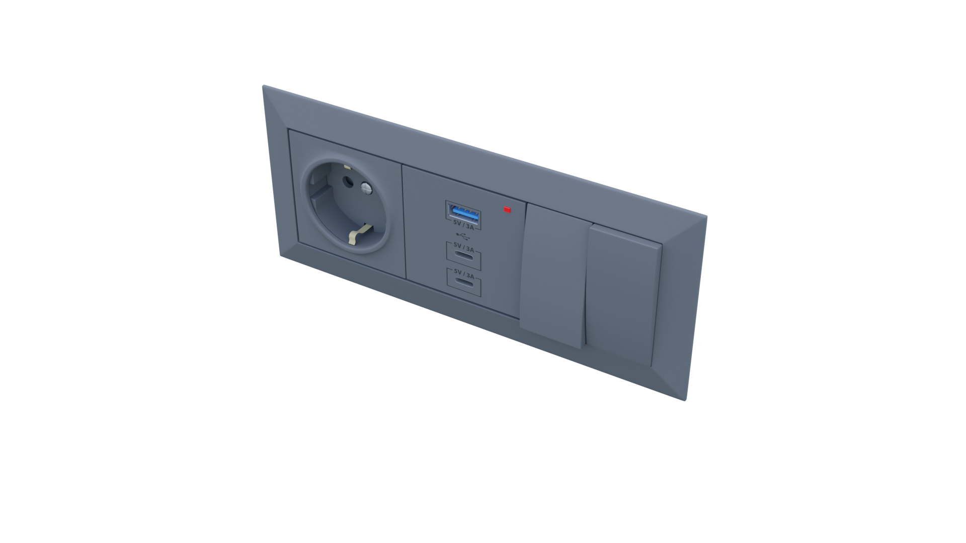 Socket USB AC And Keys 3D Model - TurboSquid 2181666