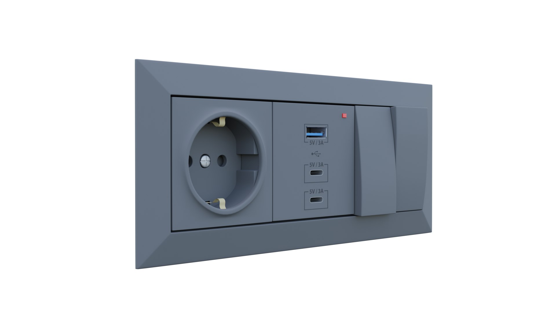 Socket USB AC And Keys 3D Model - TurboSquid 2181666