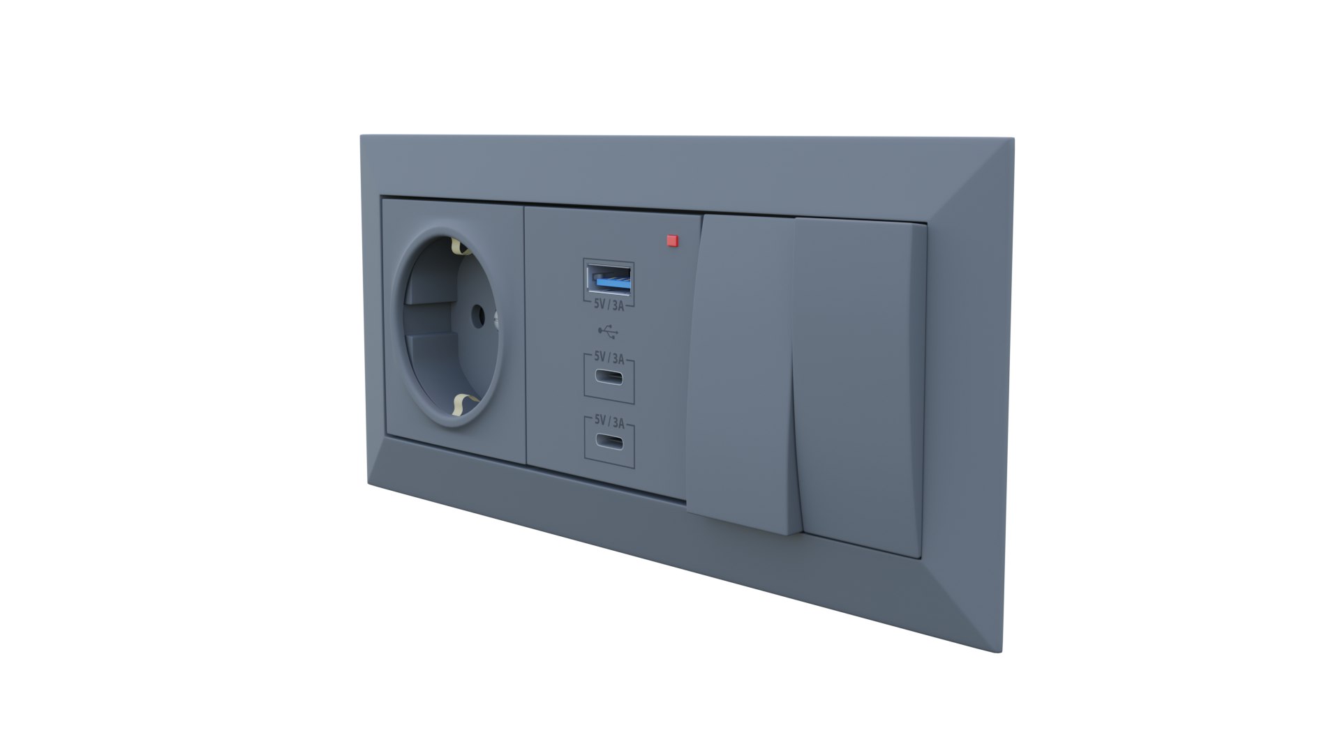 Socket USB AC And Keys 3D Model - TurboSquid 2181666