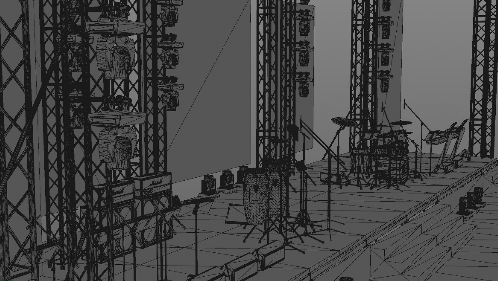 3D Detailed Equipped Festival Stage Model - TurboSquid 2134313