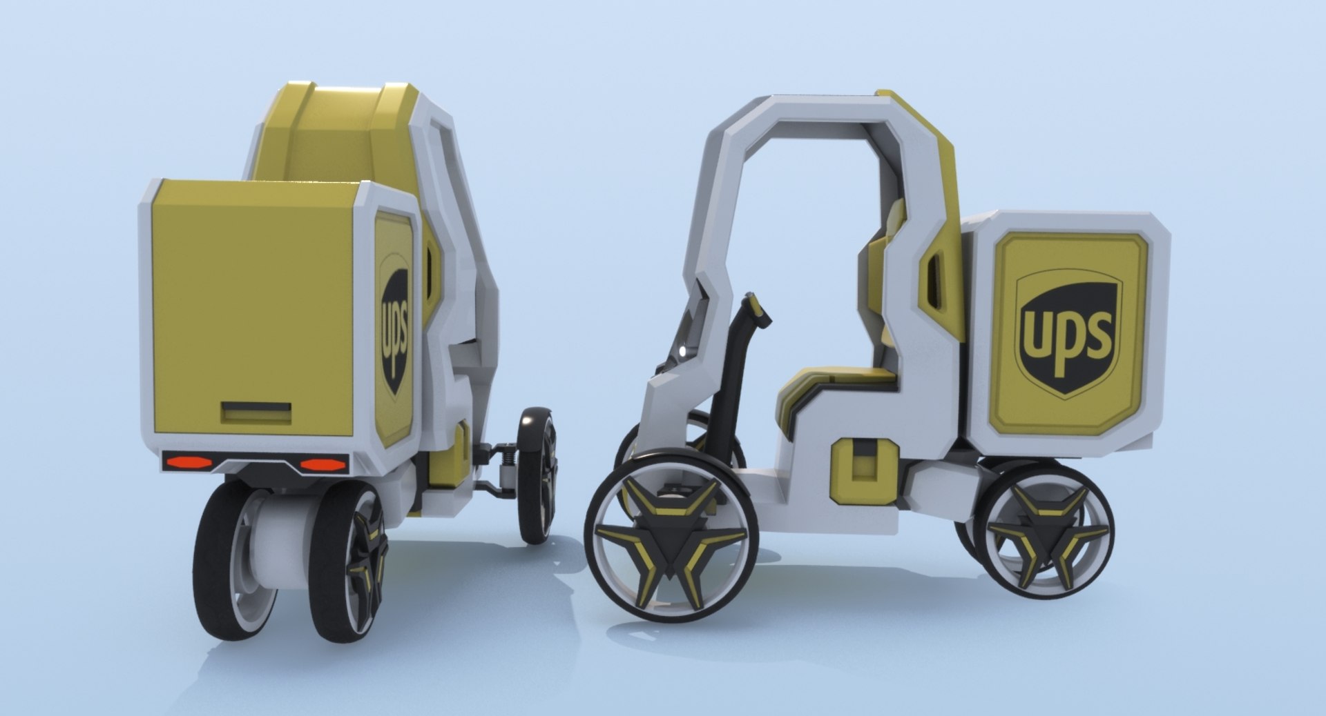 3d Model Urban Delivery Car