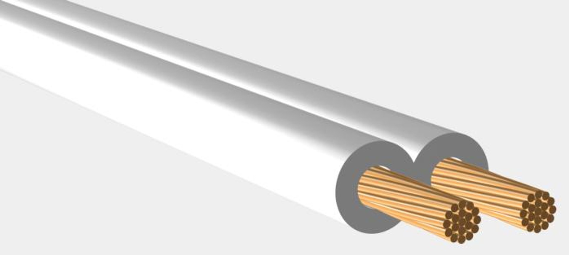 speaker wire white 3d model