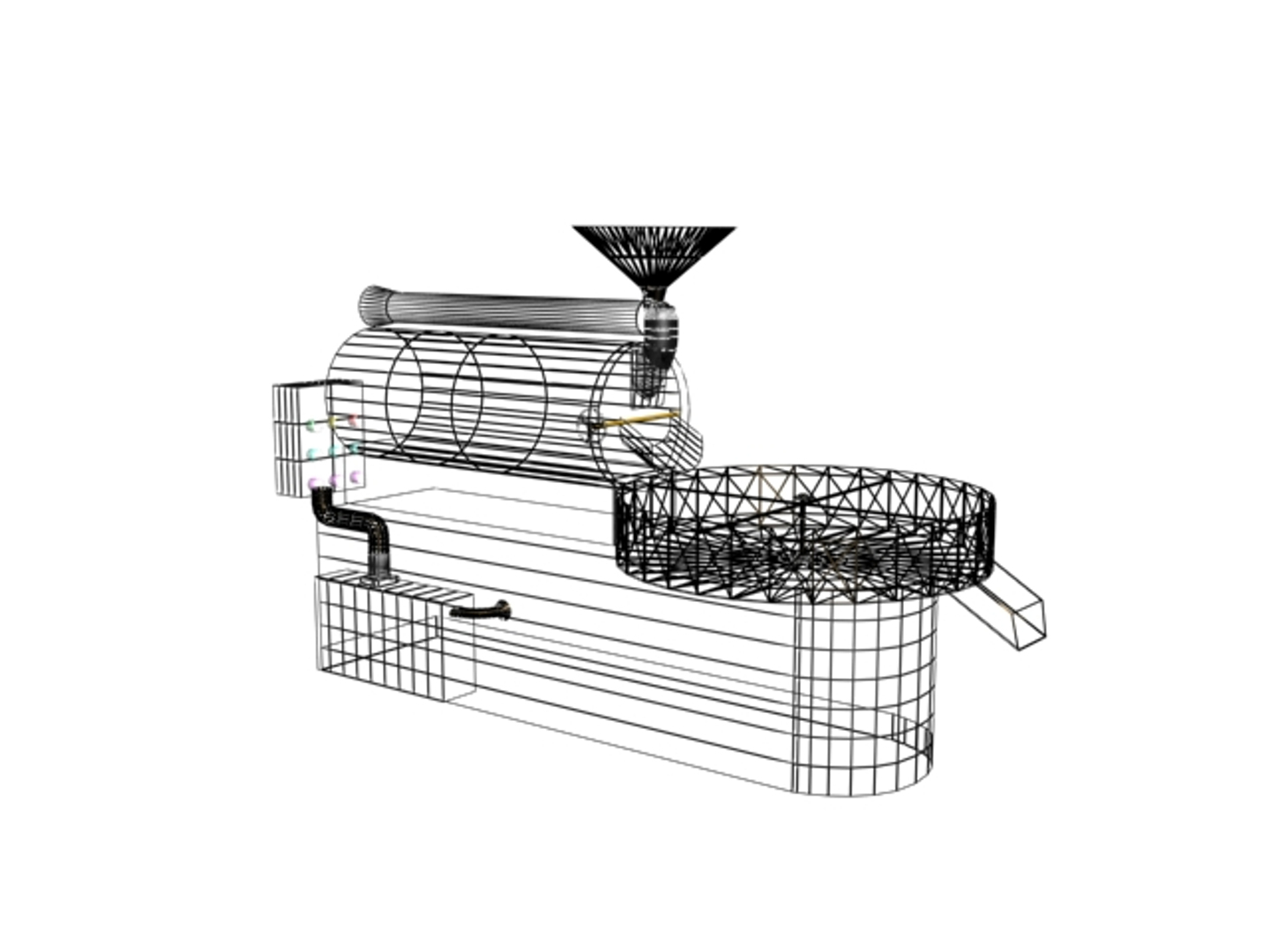 coffee roaster 3d dwg