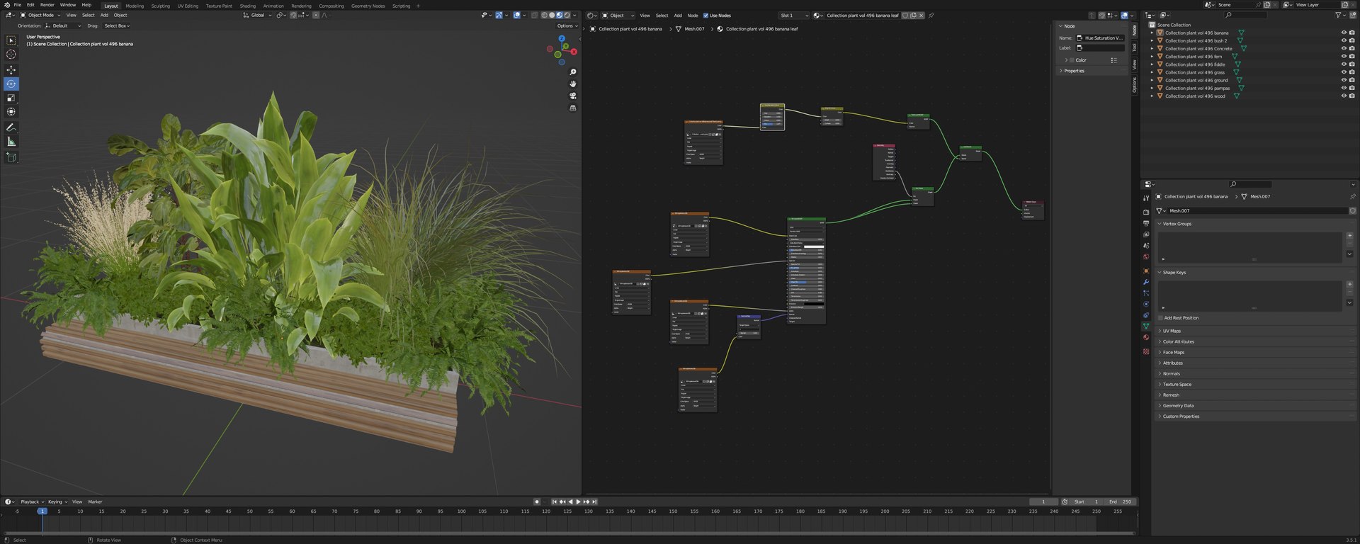 3D model Collection plant vol 496 - garden - leaf - banana - wood ...