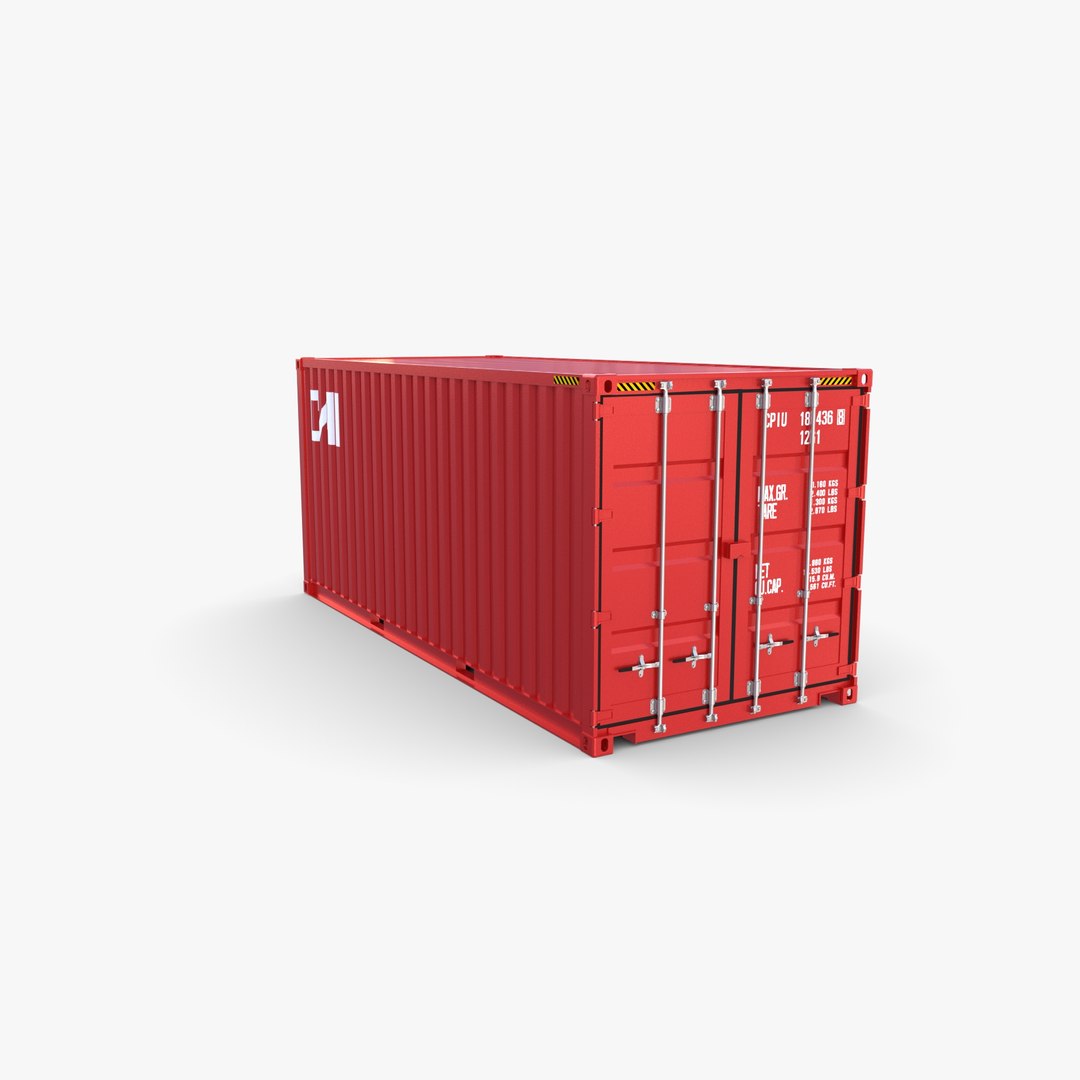 3D Model 20ft Shipping Container CAI V2 - TurboSquid 1769734