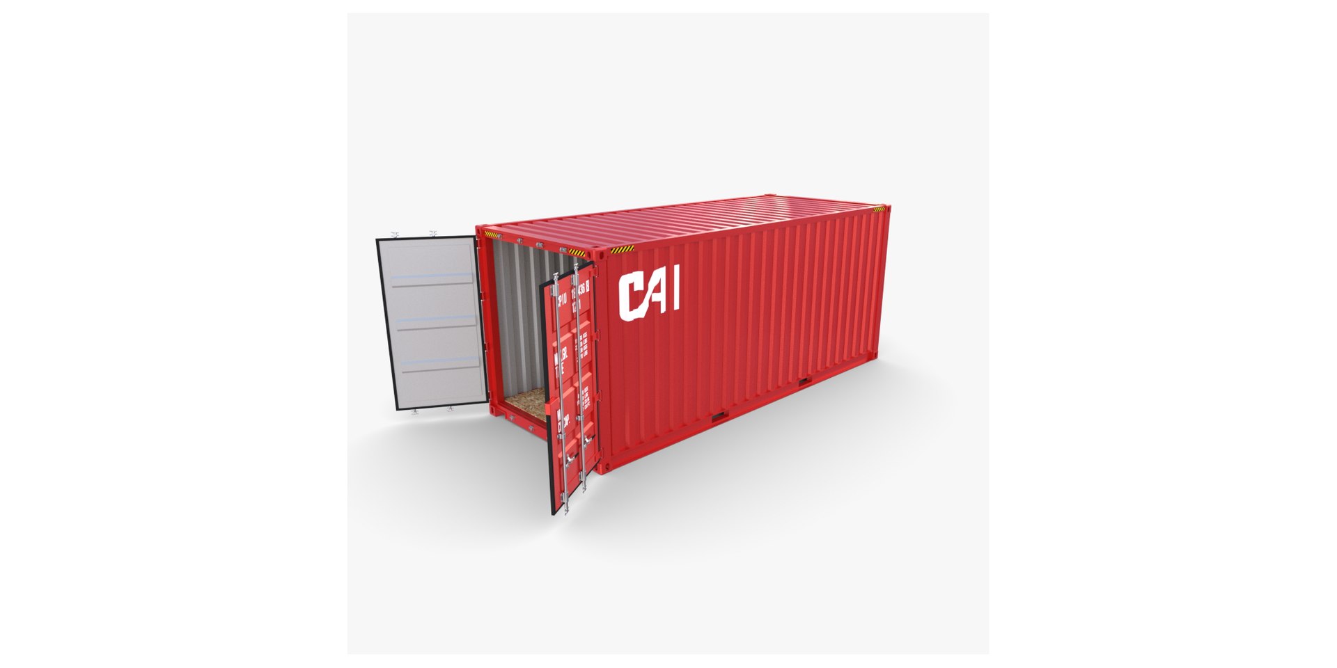 3D Model 20ft Shipping Container CAI V2 - TurboSquid 1769734