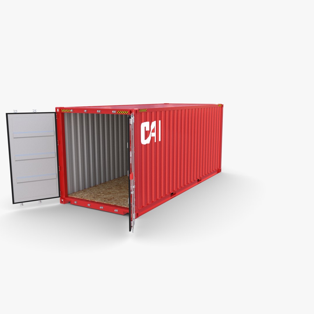 3D Model 20ft Shipping Container CAI V2 - TurboSquid 1769734