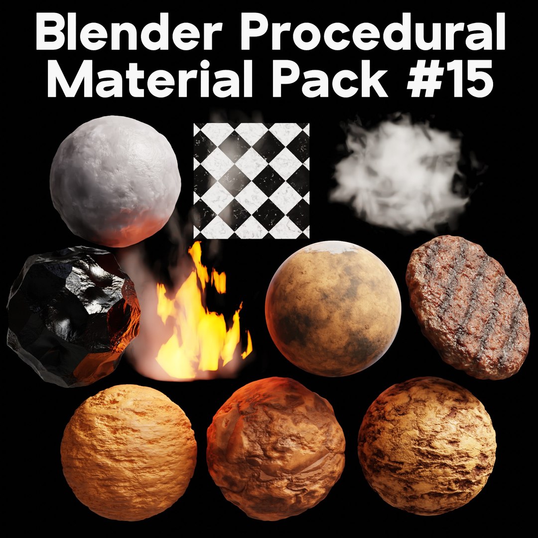 3D Blender Procedural Material Pack 15 Model - TurboSquid 2098430