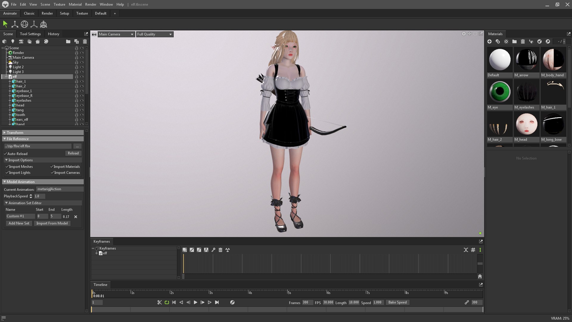 Elf Archer - Realistic Female Character - Blender UE5 Unity - 40 Animations 3D Model ...