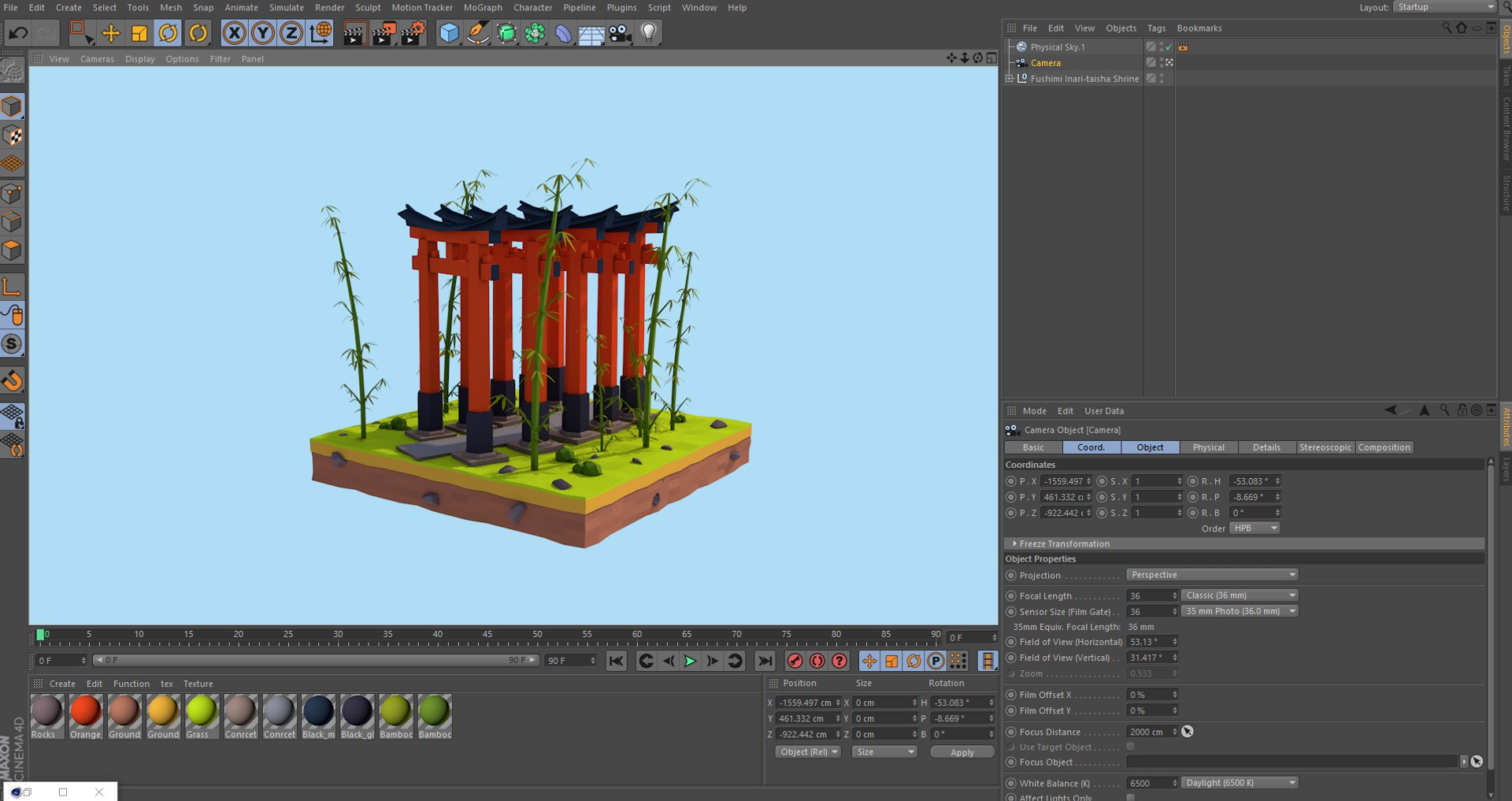 Cartoon Fushimi Inari-taisha Shrine 3D - TurboSquid 1394223