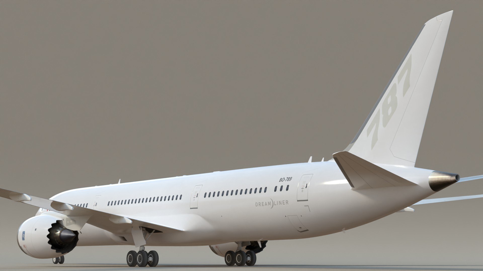 White Livery B789 SC 3D Model - TurboSquid 2246988