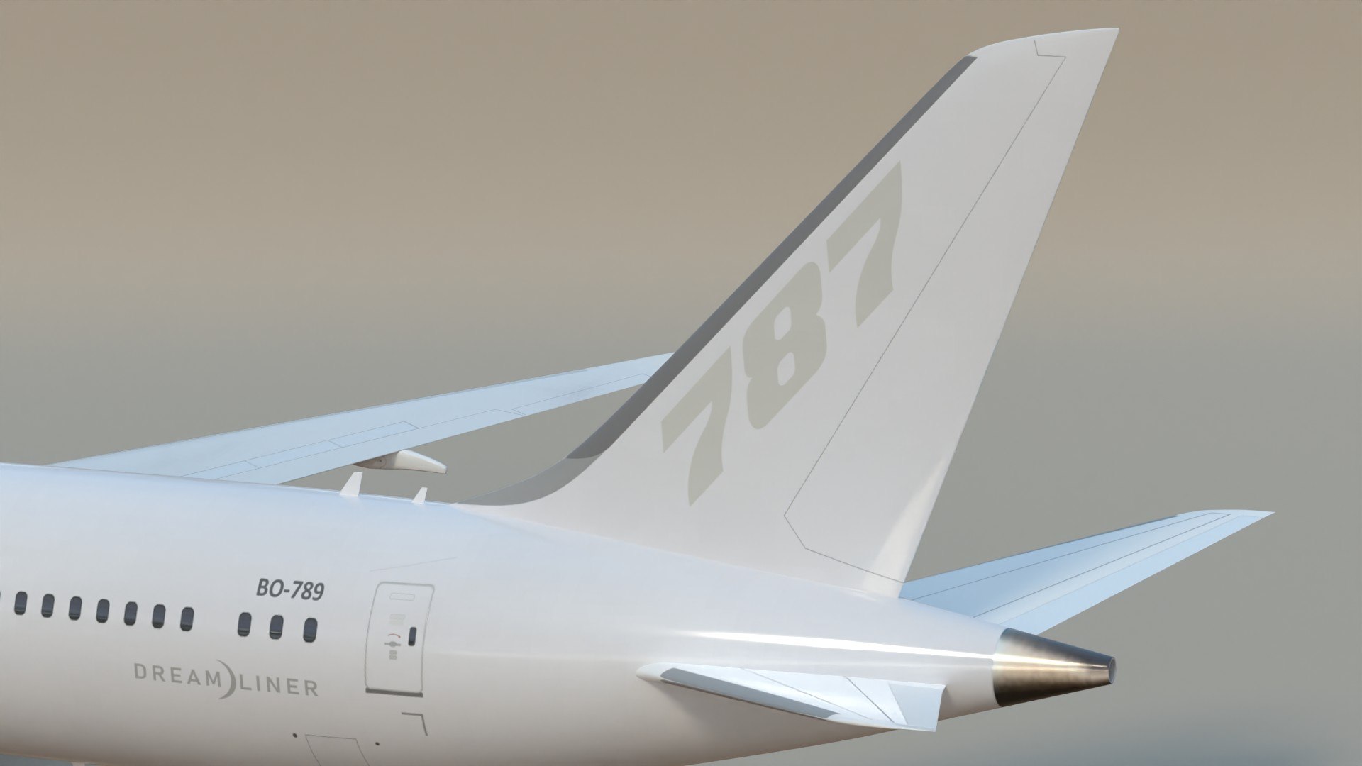 White Livery B789 SC 3D Model - TurboSquid 2246988