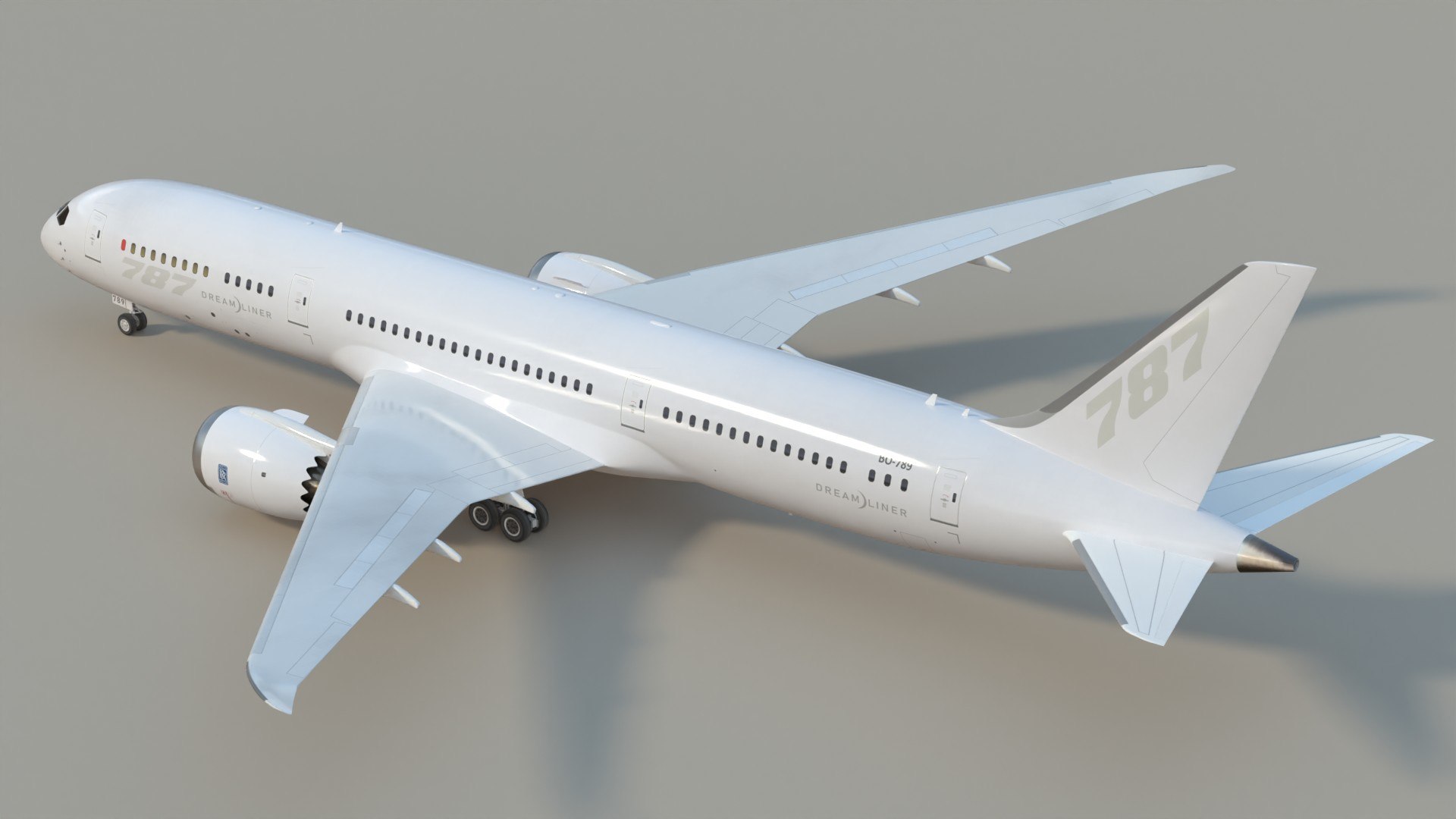 White Livery B789 SC 3D Model - TurboSquid 2246988