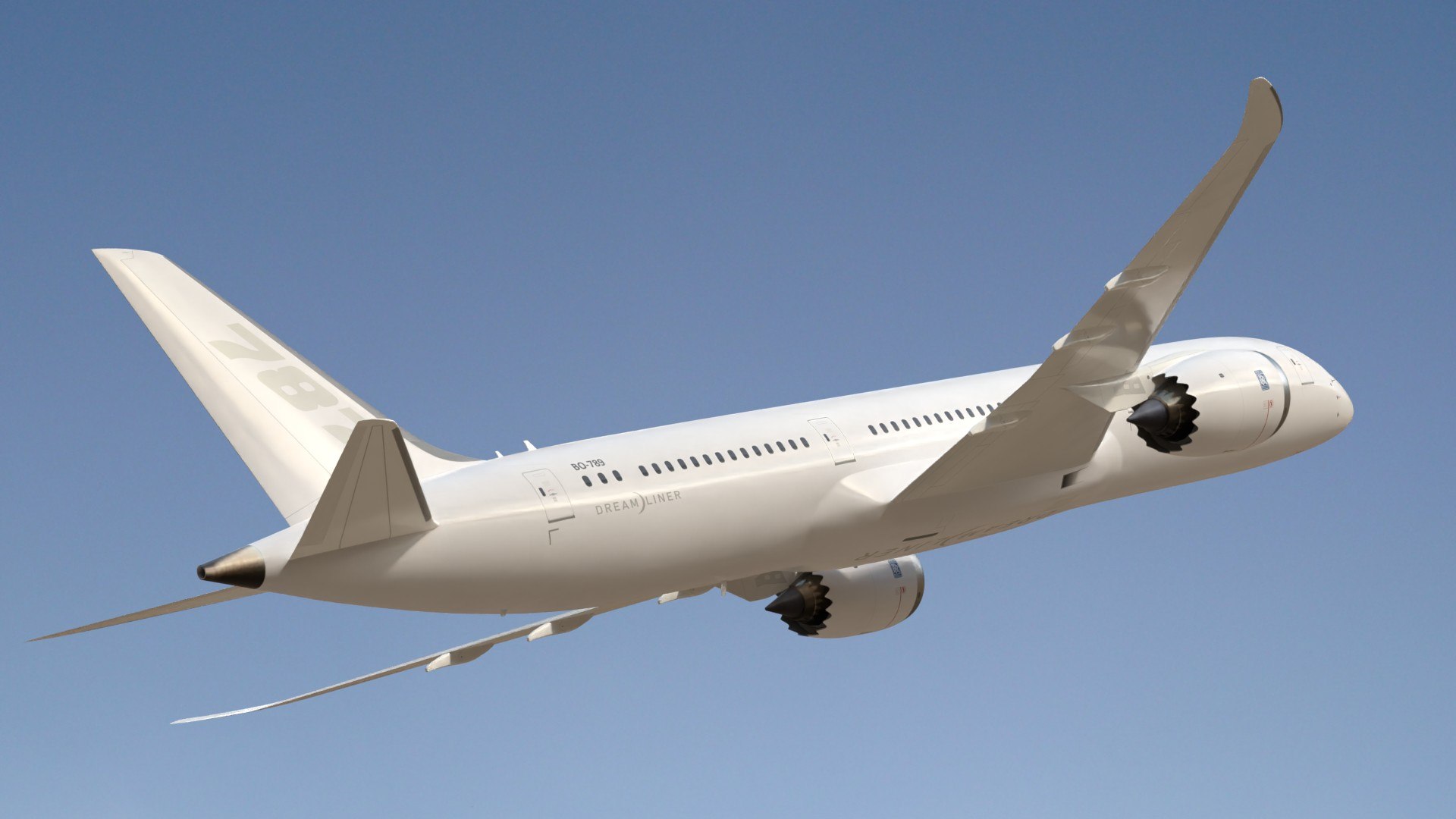 White Livery B789 SC 3D Model - TurboSquid 2246988