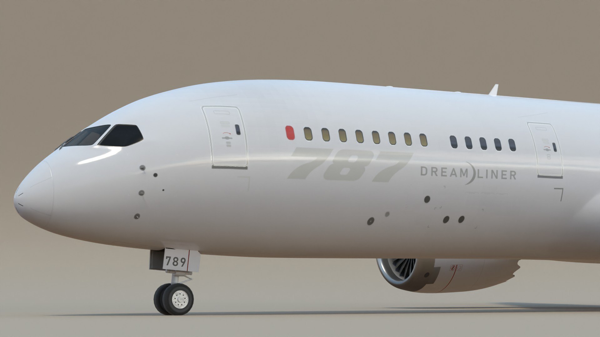 White Livery B789 SC 3D Model - TurboSquid 2246988