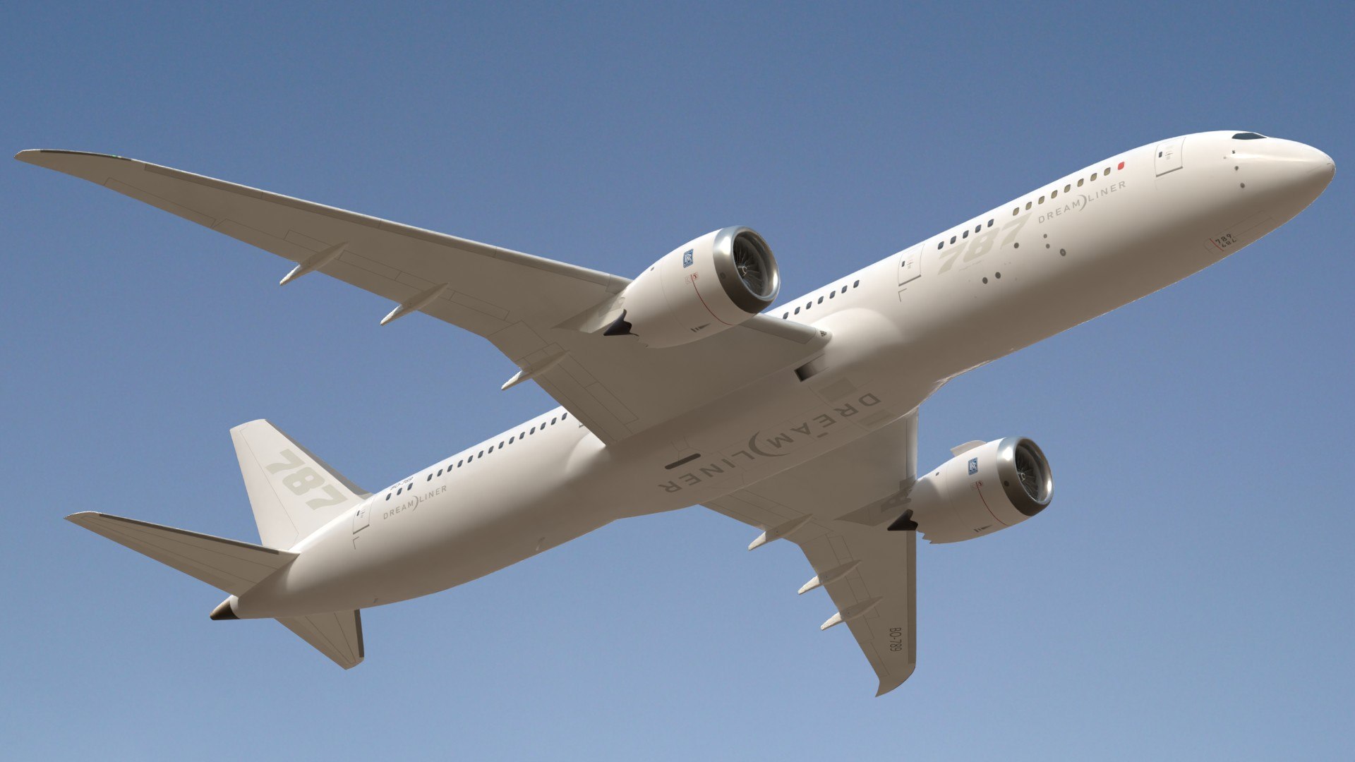 White Livery B789 SC 3D Model - TurboSquid 2246988