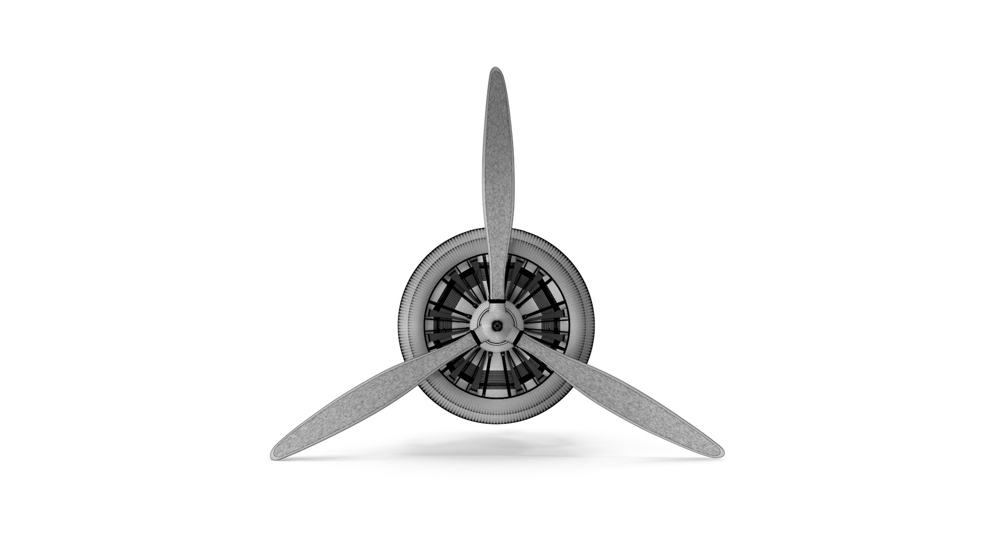 3D Vintage Airplane Engine - TurboSquid 2167946