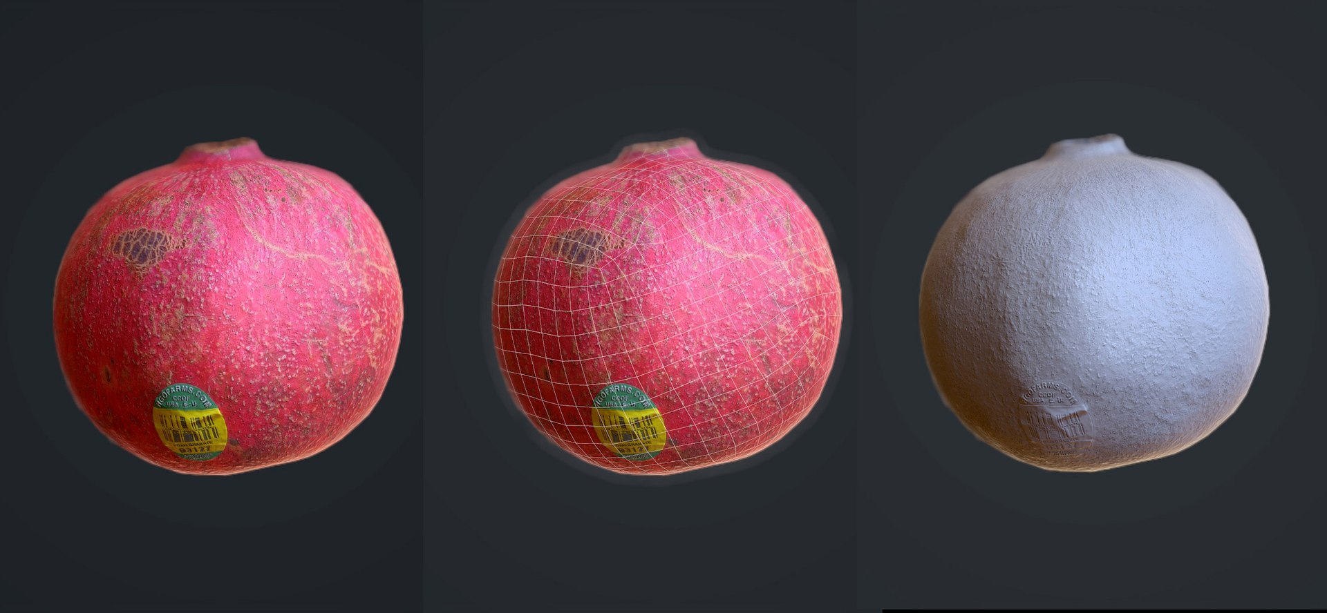 Photogrammetry Scan Pomegranate 3d Obj